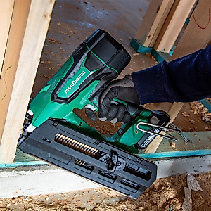 Metabo HPT Cordless Framing Nailer Kit, 18V, Brushless Motor, 2" Up To 3-1/2" Framing Nails, Compact 3.0 Ah Lithium Ion Battery, Lifetime Tool Warranty (NR1890DRS)