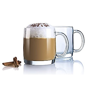 Luminarc Glass 13-Ounce Nordic Mug, Set of 4, 4 Count (Pack of 1), Clear