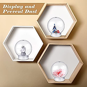 30 Pieces DIY Clear Plastic Water Globe Snow Globe 5 Inch Clear Snow Globe with Screw Off Cap for DIY Crafts Christmas Home Decoration