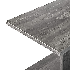 ZGREN End Table with Charging Station, Narrow Side Tables for Small Spaces with USB Ports and Outlets Rolling Bedside Nightstand Sofa Couch Slim Shelf Night Stand for Living Room, Bedroom, Grey