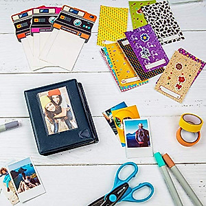 Zink 2x3 Photo Album 64-Pocket Mini Photo Album w/ Transparent Window Cover for 2”x3” ZINK Zero Ink Photo Paper Compatible with Kodak, Lifeprint, Polaroid, HP, Canon, Fujifilm 2x3" Photos, Black