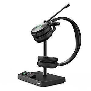 Yealink WH62 Duo UC Wireless Noise Canceling Headset - Headset Connects and Works with USB Enabled Desk Phones, Computers and Softphones.
