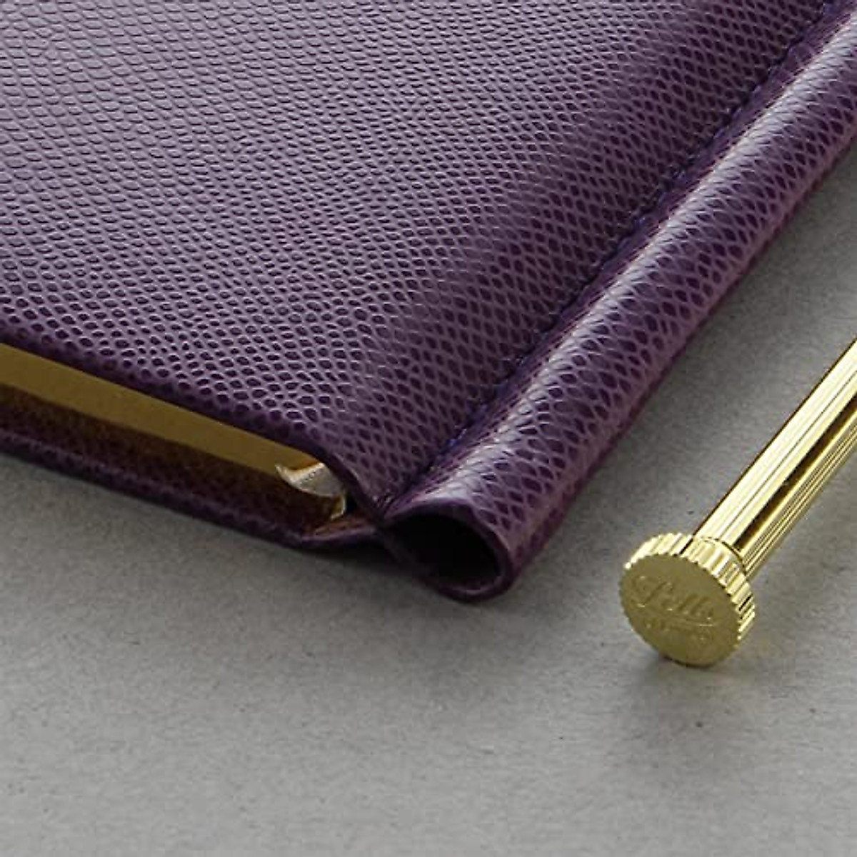 Letts of London Legacy Heritage Weekly/Monthly Planner, 12 Months, January to December, 2024, Slimline Pen, 6" x 3.375", Purple (C081930-24)