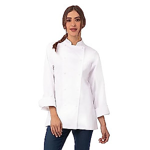 Chef Works Unisex Elyse Premium Cotton Chef Coat, White, X-Large