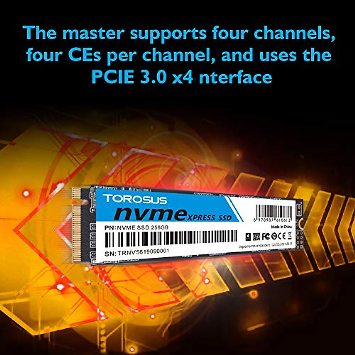 TOROSUS M.2 256GB NVME PCle 2280 Internal SSD High Performance Solid State Drive