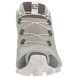 Salomon womens Salomon Women's Speedcross 5 for Women Trail Running Shoe, Wrought Iron/Spray/White, 9.5 US