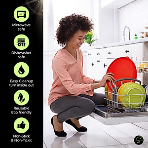 Silicone Crockpot Liner & Mitts | Reusable Slow Cooker Liner | Leakproof and Easy Clean Crock Pot Inserts for 7-8 Quart Pots