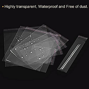uxcell 100Pcs Clear Cello Bags, 1" x 3" Plastic Self Sealing OPP Cello Treat Bags Cello Poly Bags for Packing Cookies Candy Jewelry Gifts, Clear