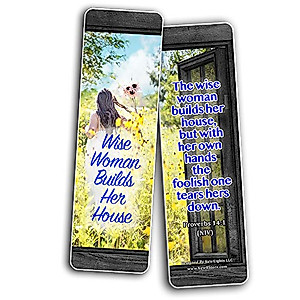 Devotional Bible Verses for Women Bookmarks (12 Pack) - Collection of Inspiring and Motivational Bible Verses and Quotes for Women