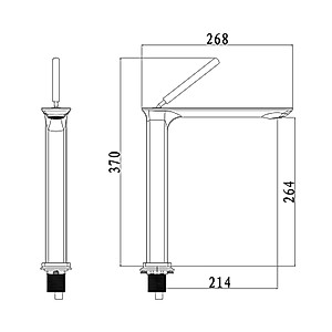Faucet, Modern Bathroom Faucet, Single Handle Hot and Clod Water Mixer Tap, One Hole Waterfall Basin Faucet, Brass Vanity Sink Faucet, Ceramic Valve Core