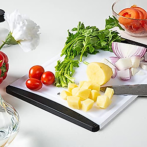 Extra Large Cutting Boards, Plastic Cutting Boards for Kitchen (Set of 4) Cutting Board Set Dishwasher Chopping Board with Juice Grooves Easy-Grip Handles, Black, Empune