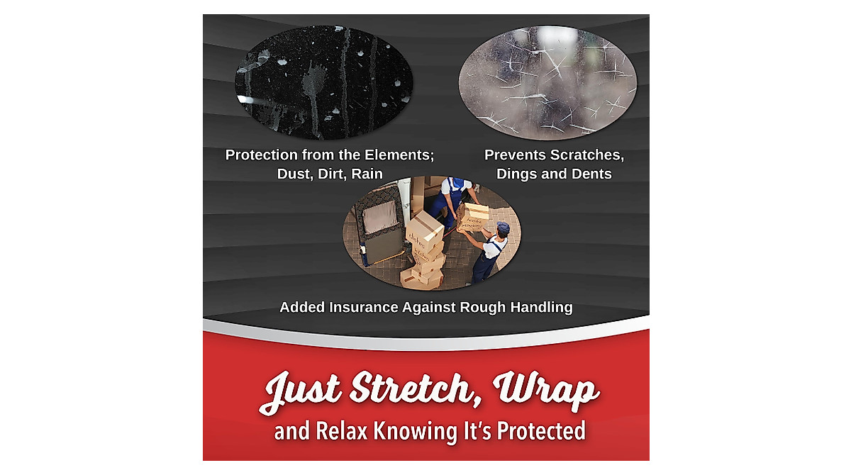 Industrial Strength Mini Hand Stretch Wrap 2 Pack - Heavy Duty 80G
