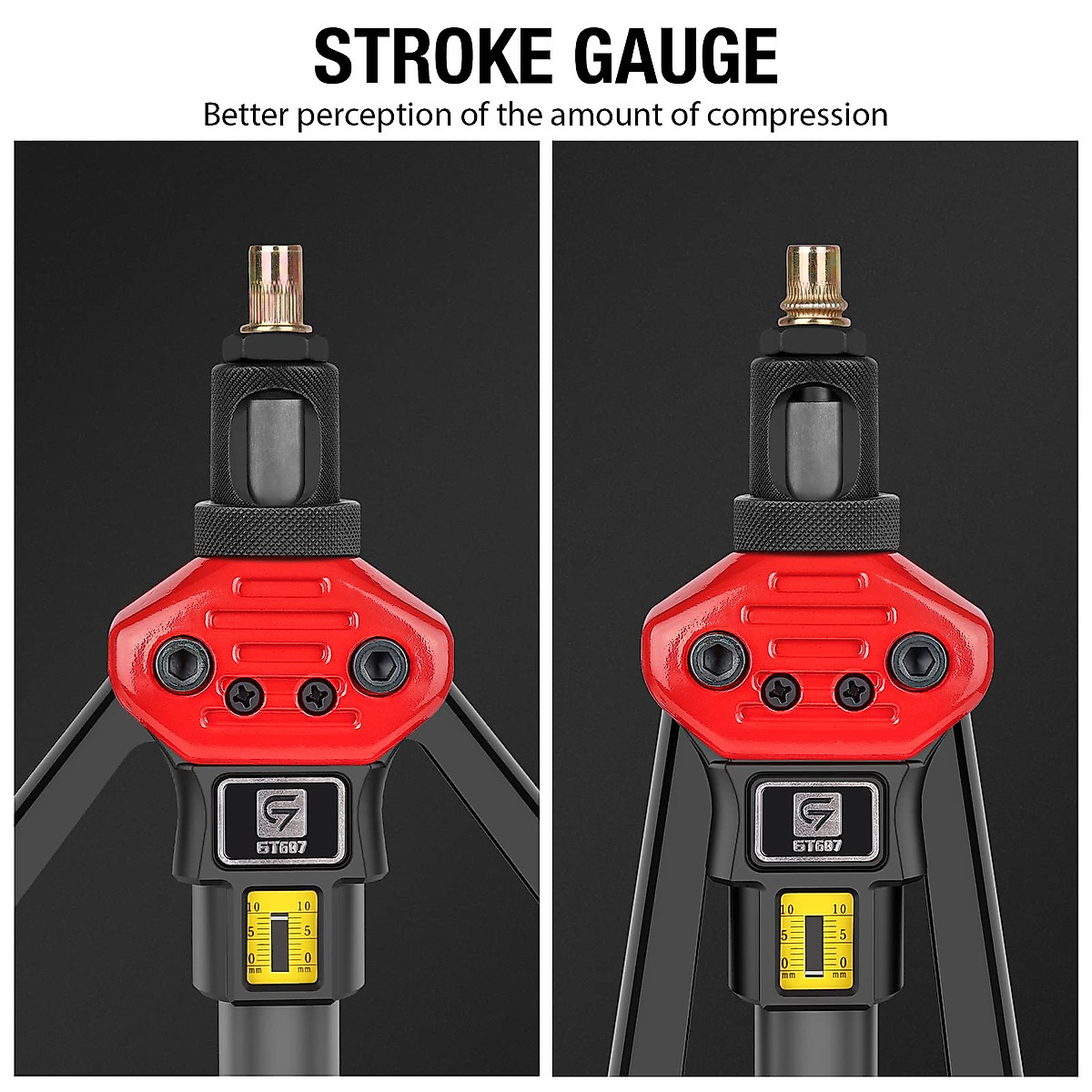 Rivet Nut Tool, GIANTISAN 16-Inch Rivnut Tool Kit with 12 Metric and SAE Mandrels, 176Pcs Rivet nut Assortment Kit, and Rugged Carrying Case