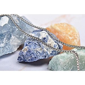 NYC Sterling Necklace Round Box Chain, Sterling Silver for Men and Women, Made in Italy (18")