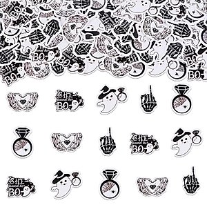 Sursurprise She Found Her Boo Decorations, 200PCS She Found Her Boo Confetti for Tables, Halloween Bridal Shower Bachelorette Party Decorations Wedding Ghost Spooky Party Supplies