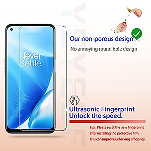 OnePlus Nord N200 Tempered Glass Screen Protector + Camera Lens Protectors by YEYEBF, [2+2 Pack] [3D Glass] [Bubble-Free] [Anti-Glare] for Nord N200