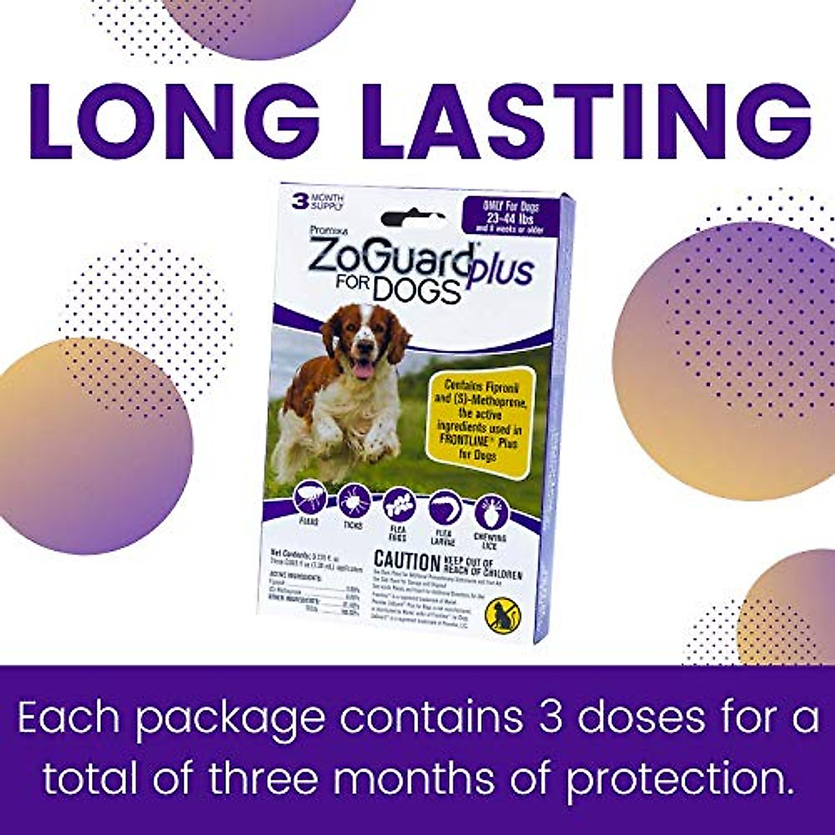 ZoGuard Plus Flea and Tick Prevention for Dogs (Medium - 23-44 lb)