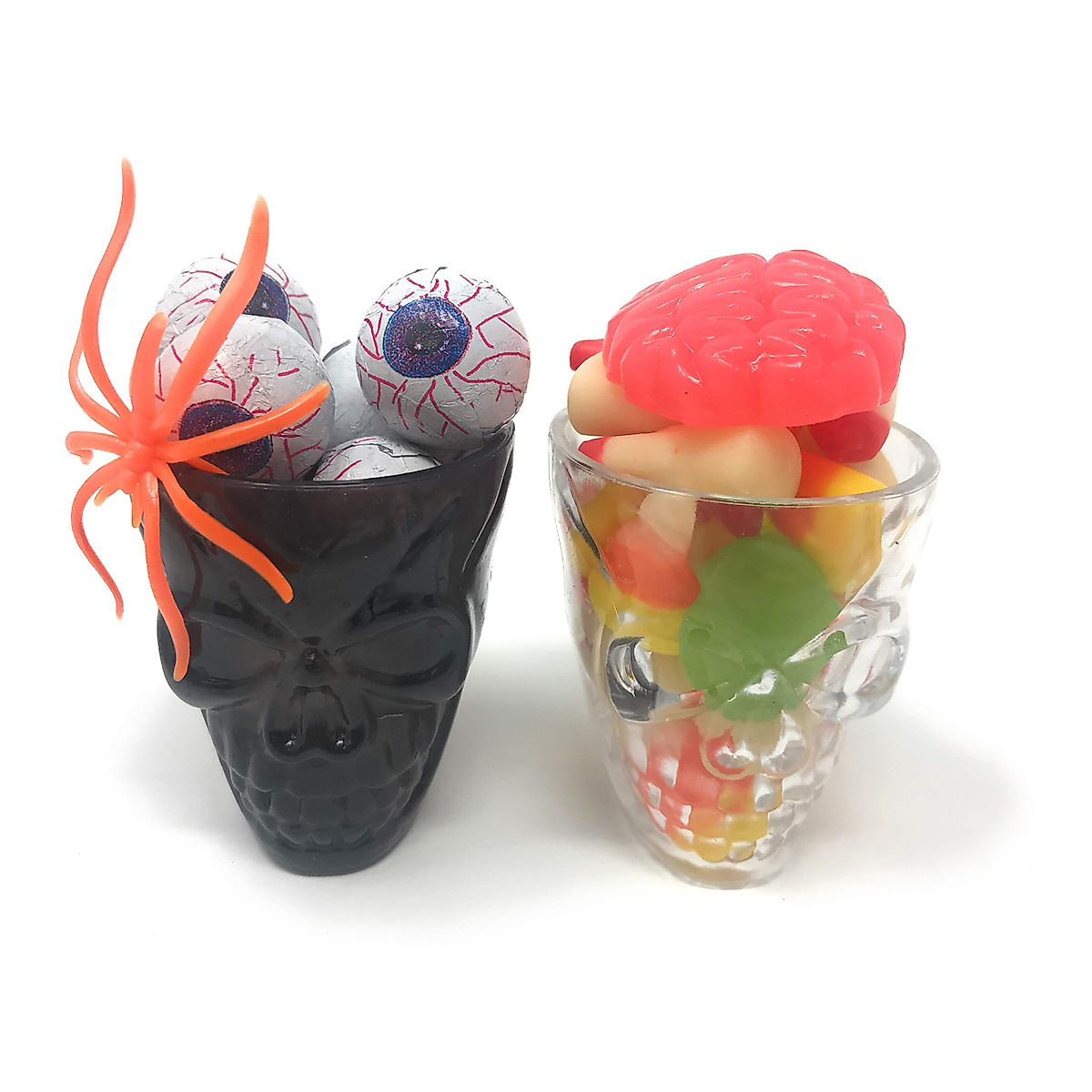 Funiverse 40 Bulk Halloween Skull Party Favor Shot Glasses or Dessert Cups - ideal for kids of all ages