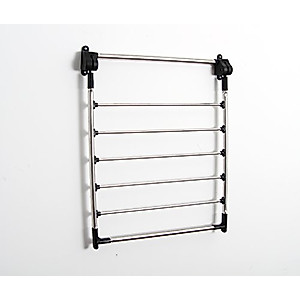 GreenWay Stainless Steel Indoor Wall Mount Drying Rack, Stainless