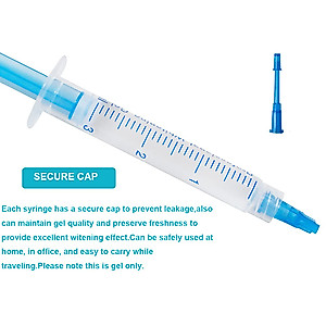 Professional Teeth Whitening Gel 10 PCS 3ML Sensitive Tooth Whitener Gel Syringes Refills 35% CP Bleaching Gel for Teeth Whitening Light