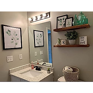 AGAOTIAN Solid Wood Floating Shelves for Wall 36 inch Modern Rustic Wooden Shelf Set of 2 for Bedroom Bathroom Family Room Kitchen