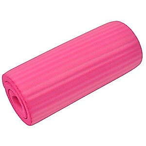 Signature Fitness All Purpose 1/2-Inch Extra Thick High Density Anti-Tear Exercise Yoga Mat and Knee Pad with Carrying Strap, Pink