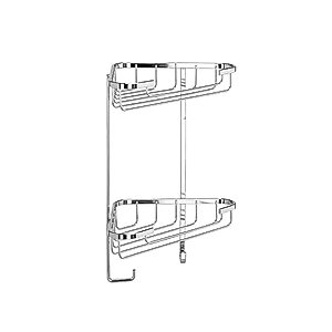 Croydex Medium Chrome 2-Tier Corner Basket Shower Caddy, 5 Year Rust Free Guarantee