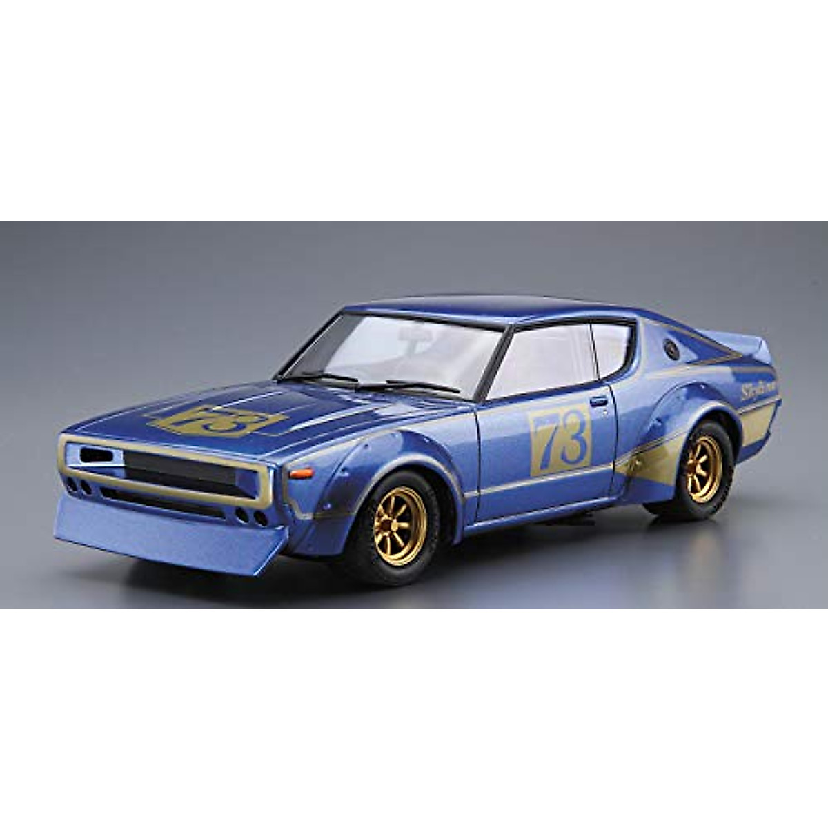 Aoshima Bunka Kyozai 1/24 The Model Car Series No. 48 Nissan KPGC110 Phantom Kenmeri Racing #73 Plastic Model