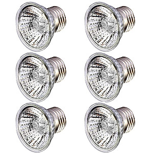 75W UVA &UVB Sun Lamp Sunbathe Reptile Lizard Lamp Pet Coop Heater Reptile Chicken Turtle Brooder 6 Pack Heat lamp