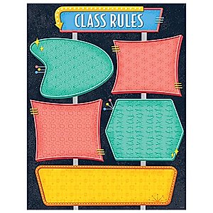 Creative Teaching Press Mid Century Mod Class Rules Chart (8425)