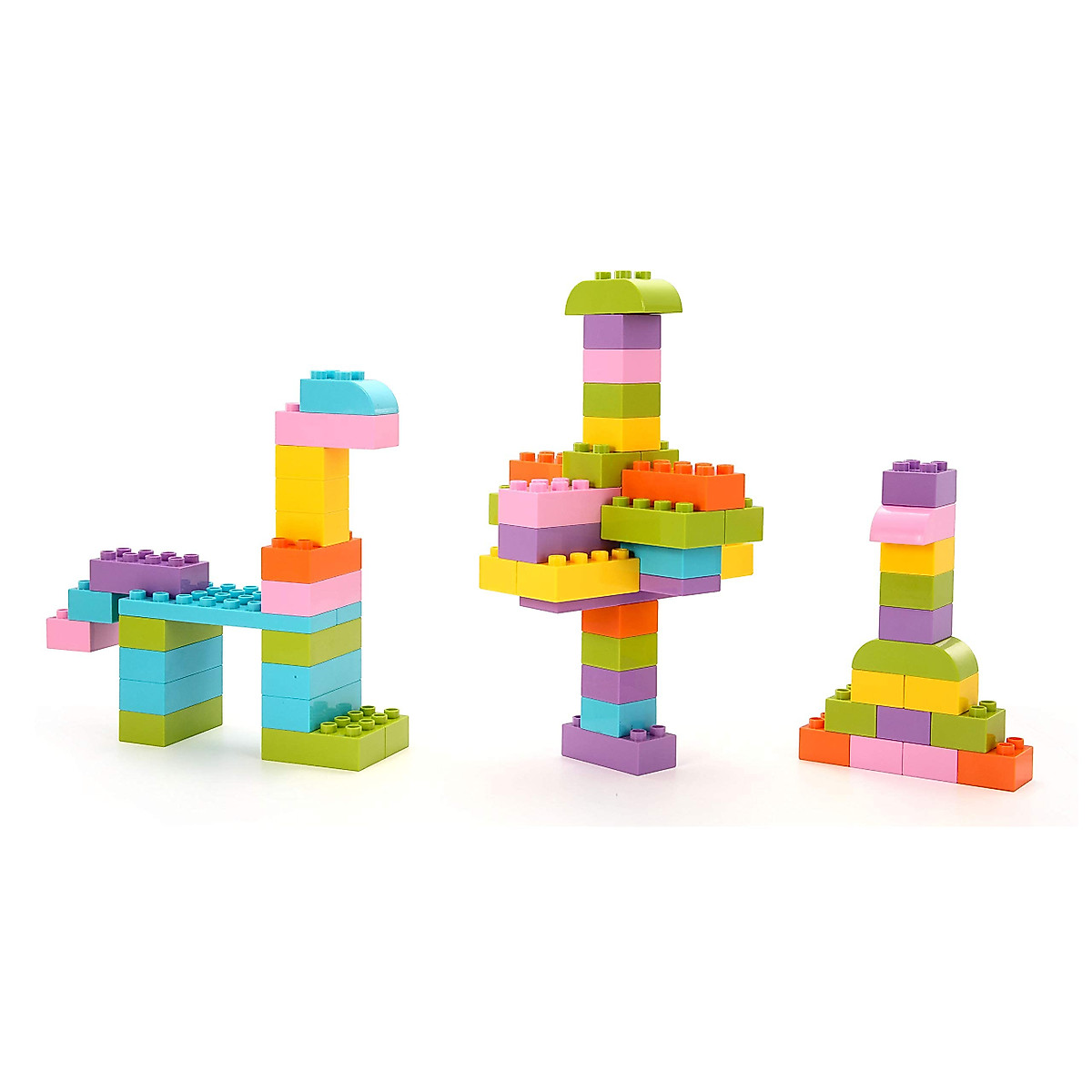 JOYIN 180 Pcs Kids Building Blocks, Toddler Building Bricks Set, 6 Colors 5 Shapes STEM Classic Basic Big Large Education Toy for Girls Boys 3-8 Years Christmas Birthday Gift