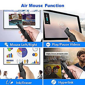 NORWII N99 Presentation Clicker Air Mouse Function Wireless Presenter USB Powerpoint Clicker, RF 2.4 GHz Presentation Remote Control Clicker for powerpoint presentations Support Mac, Laptop, Computer