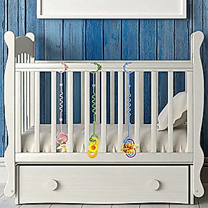 Toy Straps for Baby,RTMOK 4pcs Silicone Setpacifier Clip,Applies to Car Seat Toy,Teether Toy,High Chair,Stroller Accessories,Baby Toy Clips,Cribs,Rocking Chair,Silicone Pacifier Clip