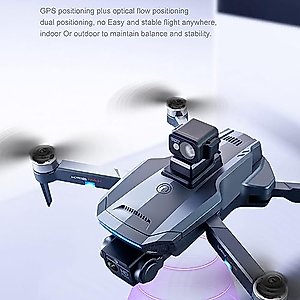 RKSTD Drone With Camera For Adults - HD FPV RC Drone, Without Obstacle Avoidor, Foldable RC Drone Altitude Hold, Headless Mode, Brushless Motor, Follow Me, Gift For Adult Beginners
