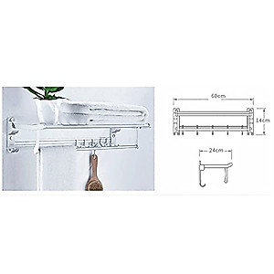 EAFTOS Wall Mounted Clothes Hanger Space-Saver, Retractable Garment Laundry Drying Rack, Easy to Install, for Balcony, Laundry, Bathroom and Bedroom