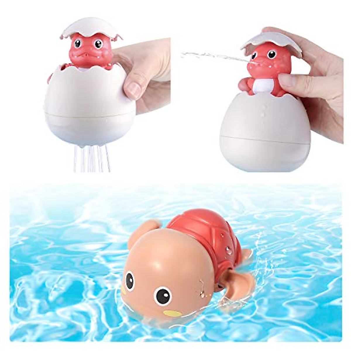 Bath Toy Bathtub Toy with Shower and Floating Squirting Toys, Fishing Game for Toddles and Babies