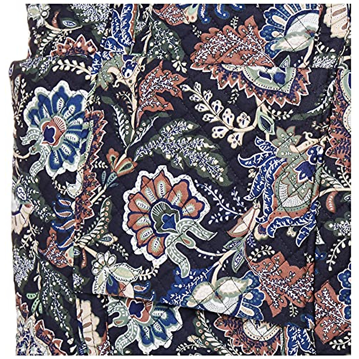 Vera Bradley Women's Cotton Deluxe Vera Tote Bag, Java Navy Camo - Recycled Cotton, One Size