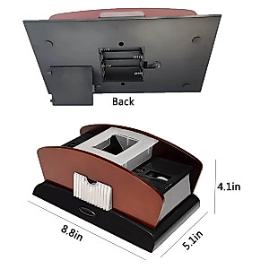 INFIJYON 2-Deck Automatic Card Shuffler,Electric Card Shuffler, US Plug/Battery Operated,for Home & Party Use