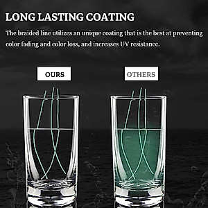 Braided Fishing Line, 4 Strands Super Strong PE Fishing Line 10LB/20LB/30LB/ for Saltwater and Freshwater, Abrasion Resistant, High Sensitivity and No Stretch Superline - DarkGreen(547Yds, 30lb)