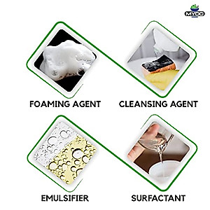 Myoc Sodium Lauryl Ether Sulphate (500ml) |Face, Hair, Hand Wash Products| Cleanser, Foaming Agent, Emulsifier, |Used in Shampoo, Soap, Detergent, Bubble Bath, Shower Gel