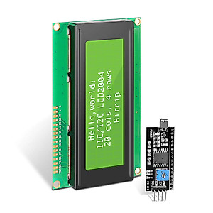 AITRIP 3PCS 2004 20x4 LCD Module IIC I2C Interface Adapter Blue Backlight Compatible with Arduino R3 Raspberry MEGA2560 (Green)