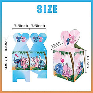 16pcs Stitch Party Favor Gift Boxes Stitch Theme Birthday Party Supplies for Stitch Party Decorations Decor