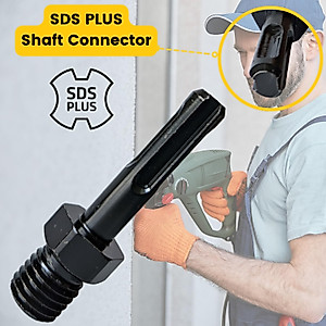 Drilax Core Drill Bit Adapter 5/8"-11 Female to 1-1/4"-7 Male 5/8 Arbor for 1-1/4"-7 to 5/8-11 Female Core Drill Adapter Standard Tools Concrete Bit Water Adapter (5/8"-11 Female to 1-1/4"-7 Male)