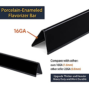 Dictirdy Porcelain-Enameled Flavorizer Bars and Heat Deflector Burner Tube Kit for Weber Genesis 300 Series E310 E320 E330 EP310 EP320 EP330 Replacement Part for Weber Genesis Grill
