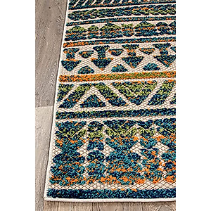 Rugshop Modern Stripes Geometric Indoor/Outdoor Area Rug 5' x 7' Multi