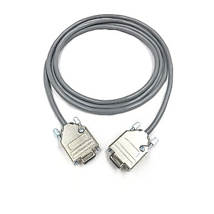 Custom Cable Connection 50 Foot DB9 Female to Female RS232 Serial Cable - 24 AWG with Grey PVC Jacket - Made in USA