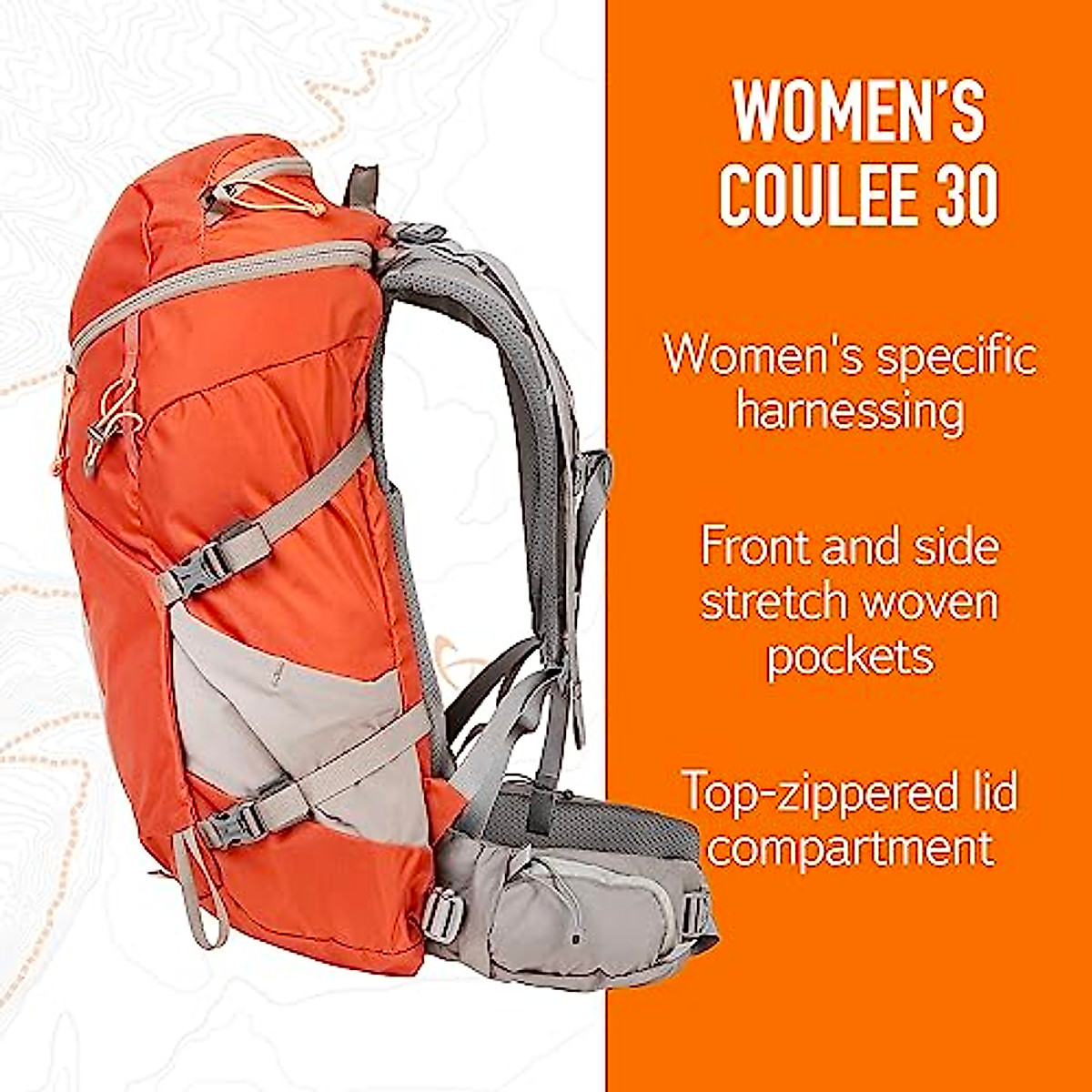 Mystery Ranch Women's Coulee 30 Backpack -Lightweight Hiking Daypack, 30L, M/L, Paprika