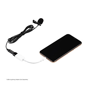 Saramonic LavMicro-U Professional Lavalier Microphone for iPhone 15, Android & iPad with USB-C & Computers with USB or USB-C with 6.6' Cable for Vlogging, Interviews, YouTube, TikTok, Live Streaming