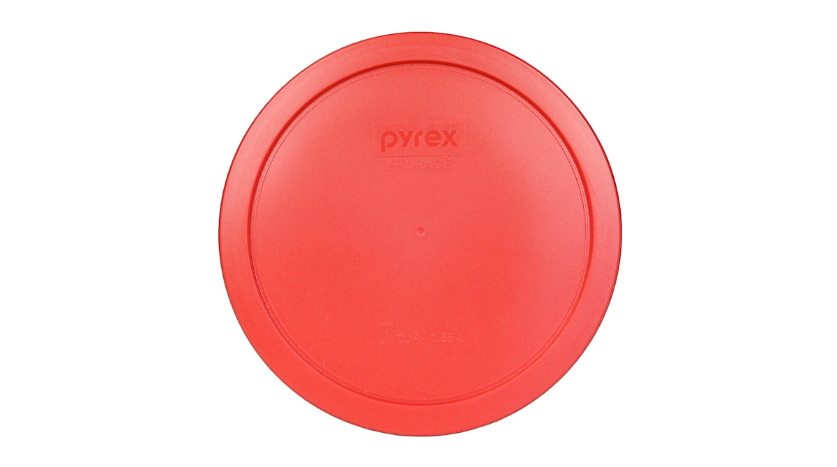 Pyrex 7402-PC Poppy Red Food Storage Lids - Reusable & BPA-Free