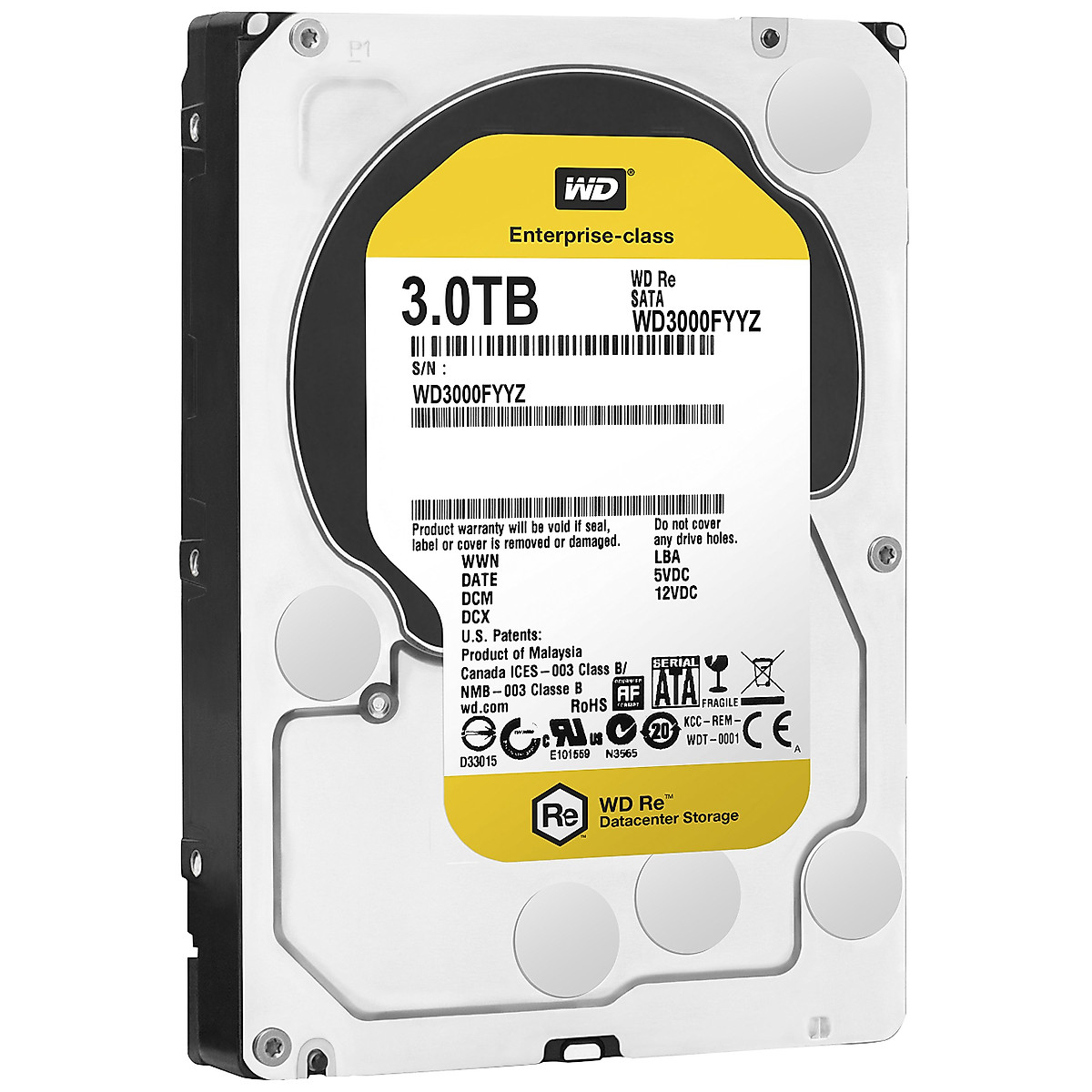 WD TDSourcing RE WD3000FYYZ - Hard drive - 3 TB - internal - 3.5" - SATA 6Gb/s - 7200 rpm - buffer: 64 MB - for WD My Cloud EX4
